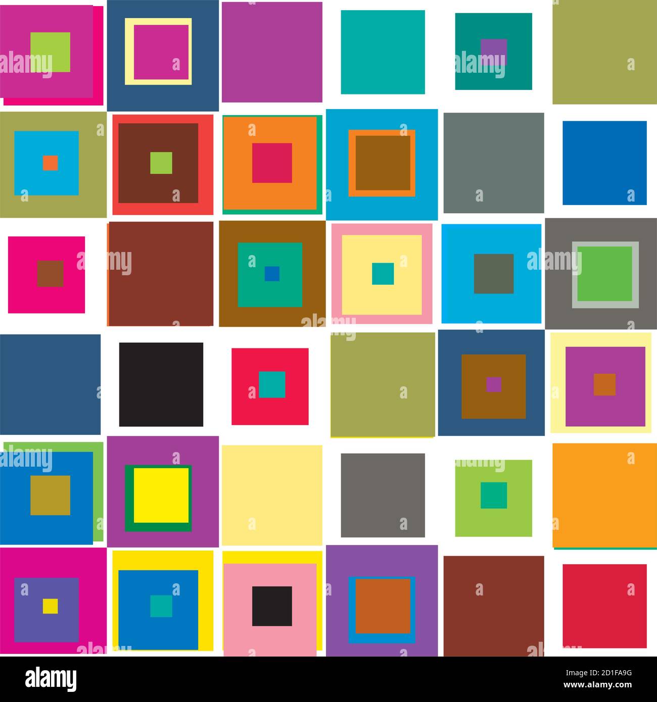 Playful colored overlapping random squares. Abstract geometric vector ...