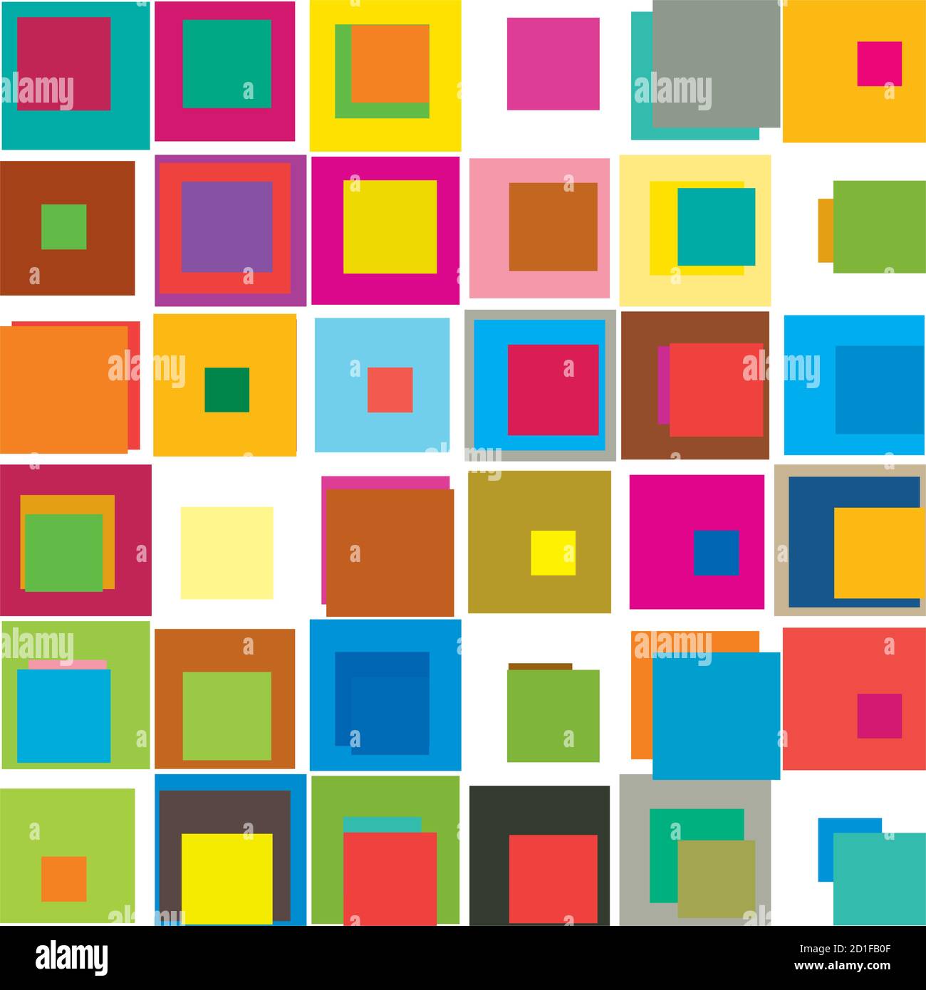 Playful colored overlapping random squares. Abstract geometric vector ...