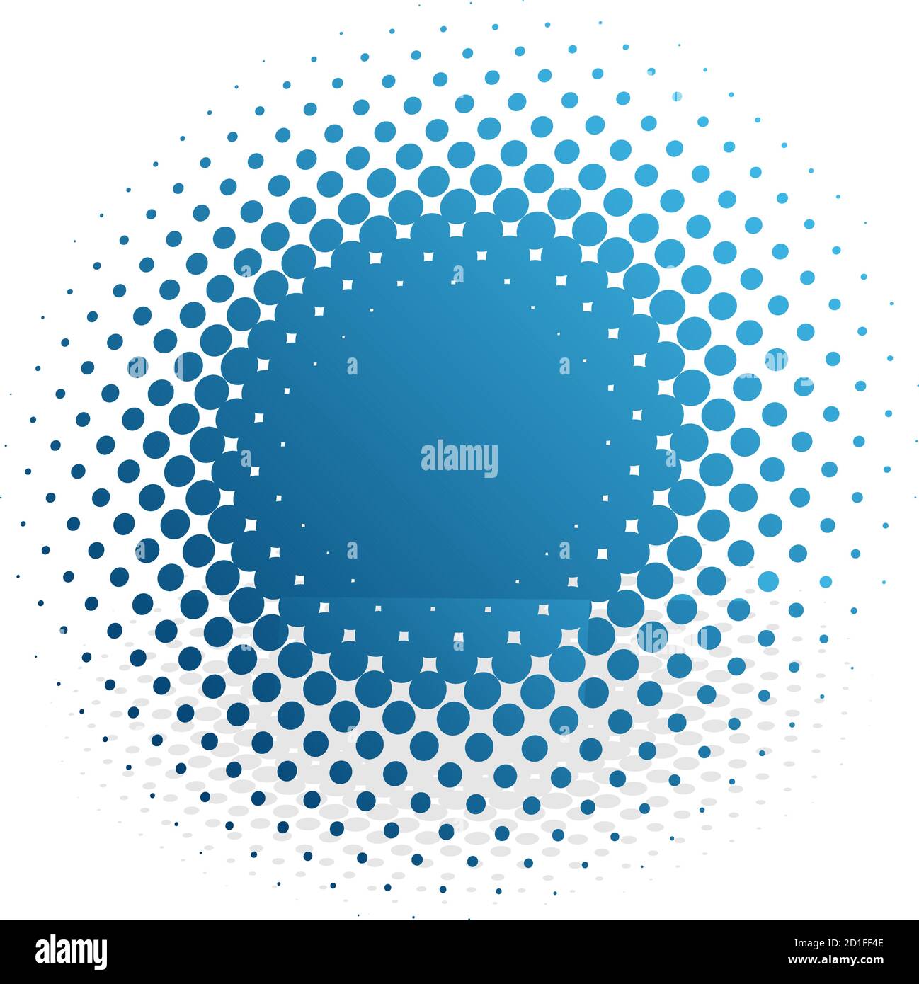 Colorful halftone vector pattern, texture in 3d perspective. Circles ...