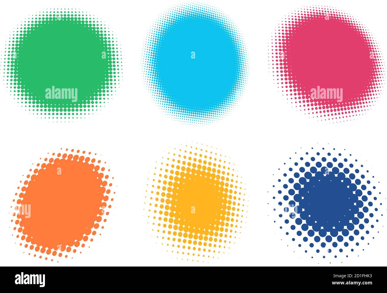 Colorful halftone vector pattern, texture in 3d perspective. Circles ...