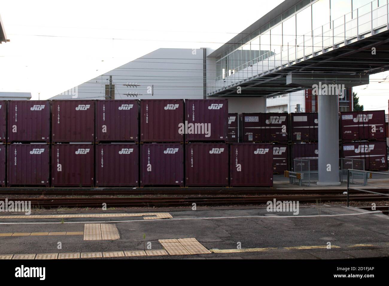Cargo freight train at Nobeoka station in Miyazaki prefecture, Japan ...