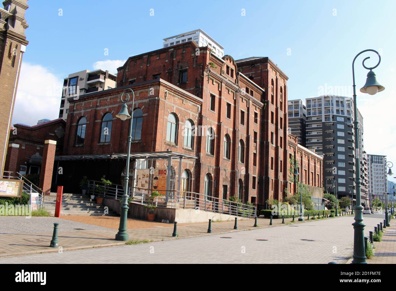 Historical colonial buildings around Moji Station in Kitakyushu. Taken ...