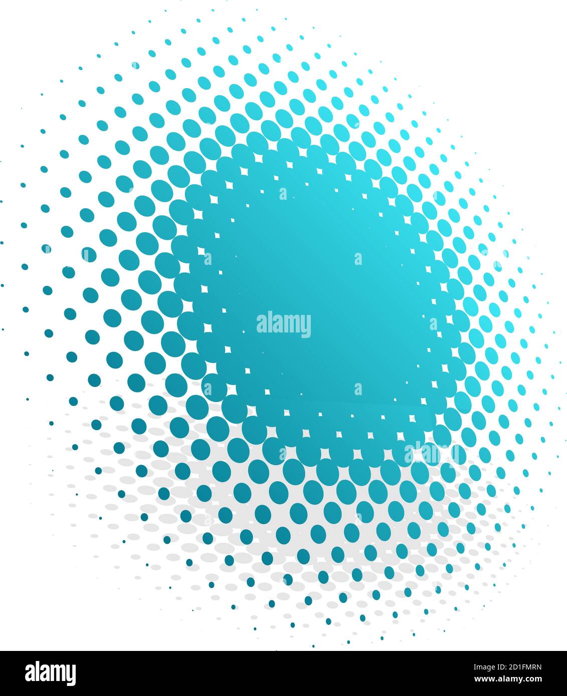 Colorful halftone vector pattern, texture in 3d perspective. Circles ...