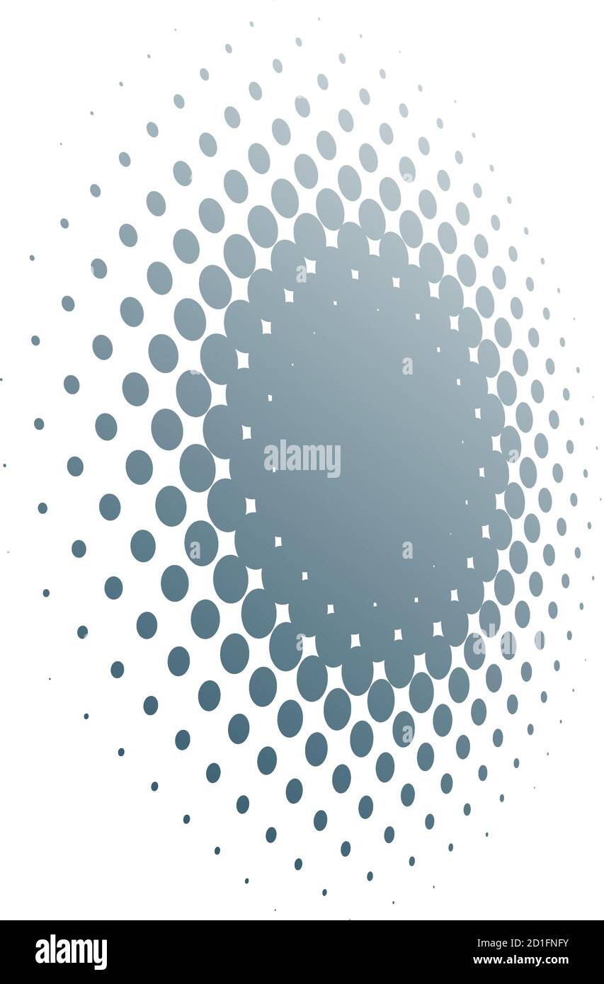 Colorful halftone vector pattern, texture in 3d perspective. Circles, dots, screentone ...