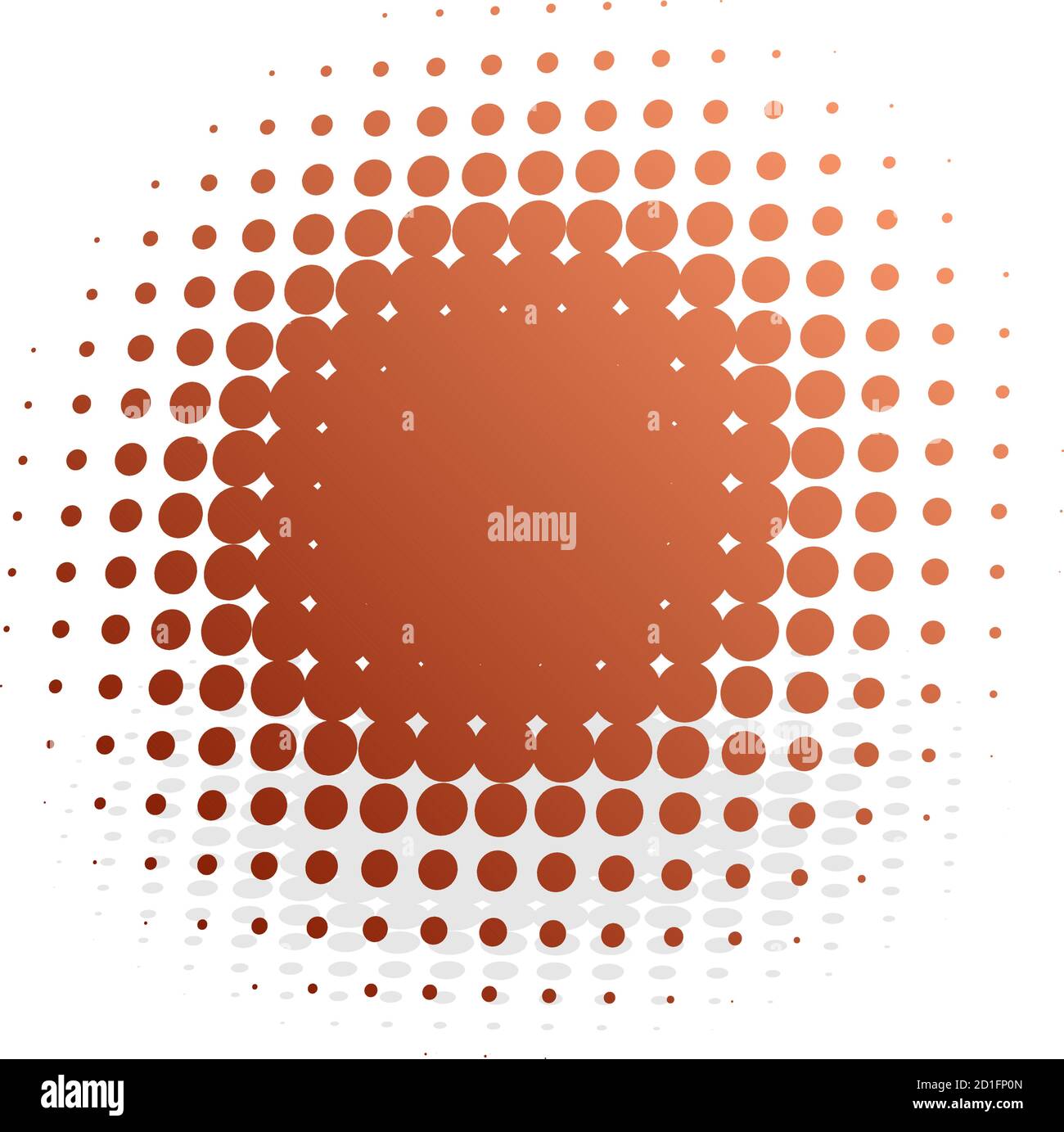Colorful halftone vector pattern, texture in 3d perspective. Circles ...