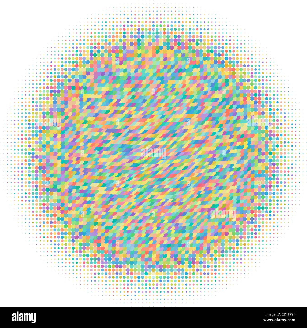 Random colorful dots halftone (half-tone) element. Dotted, circles ...