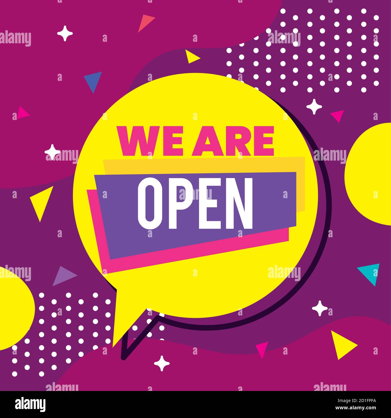 Speech bubble on open Stock Vector Images - Alamy
