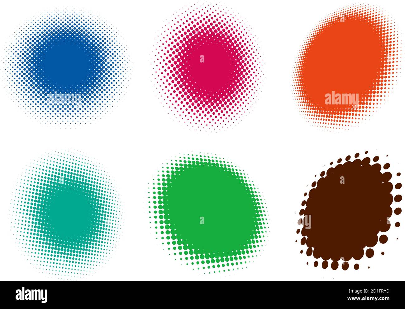 Colorful halftone vector pattern, texture in 3d perspective. Circles ...