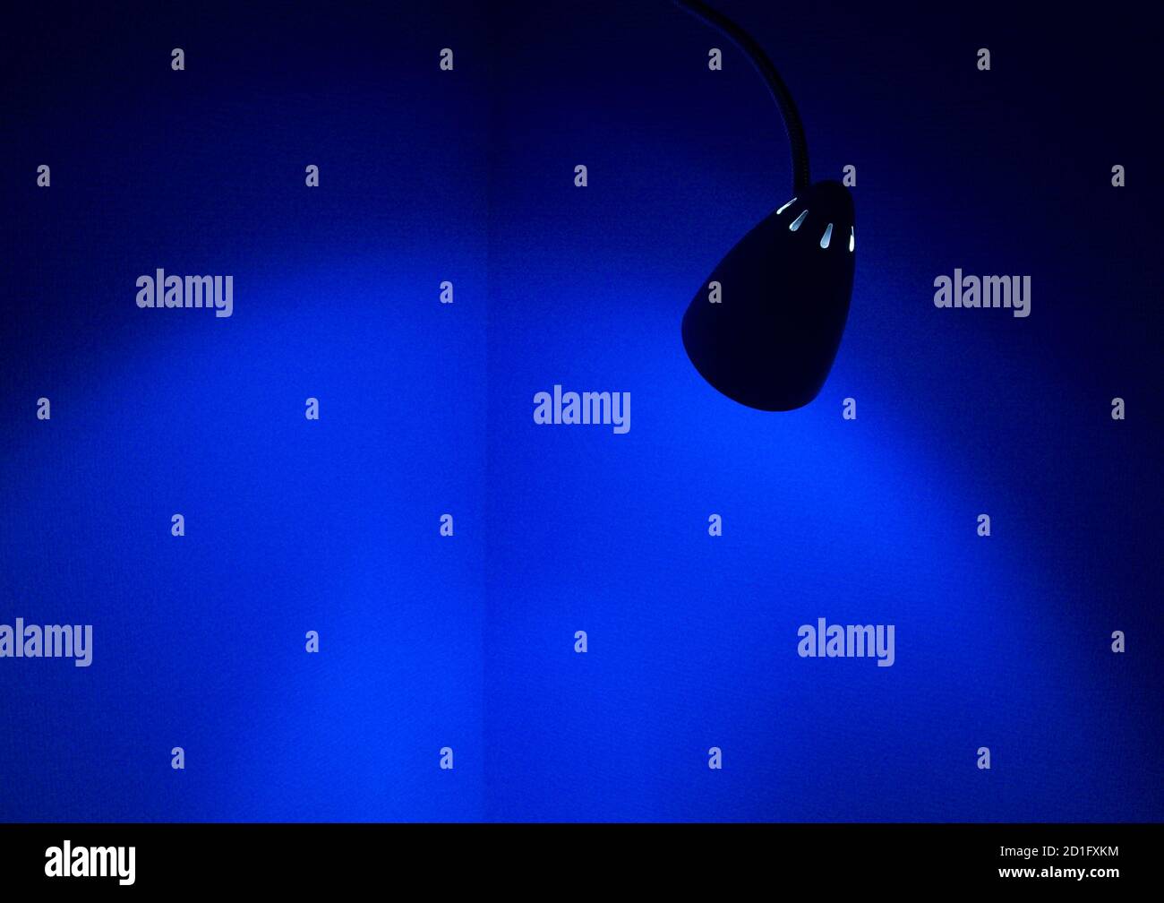 BLue corner lamp illumination Stock Photo - Alamy