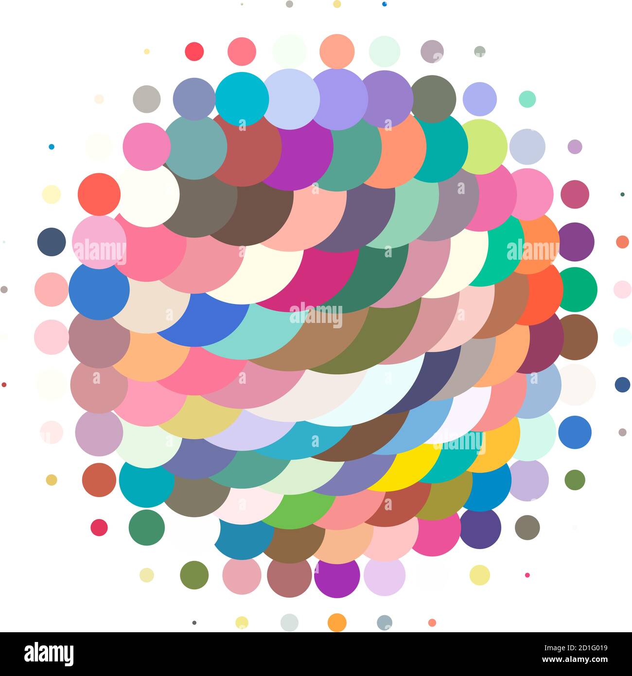 Random colorful dots halftone (half-tone) element. Dotted, circles ...