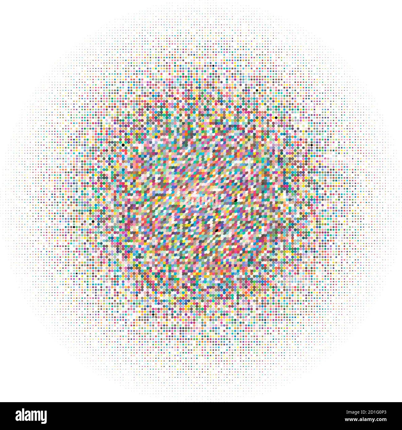 Random colorful dots halftone (half-tone) element. Dotted, circles ...