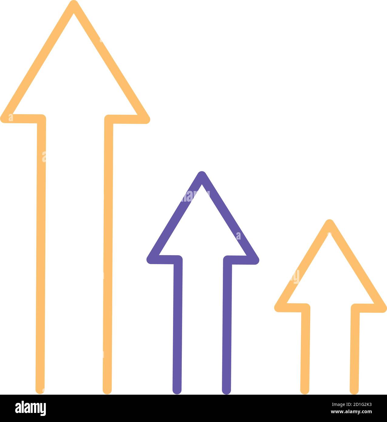 increase arrows line style icon vector design Stock Vector Image & Art ...