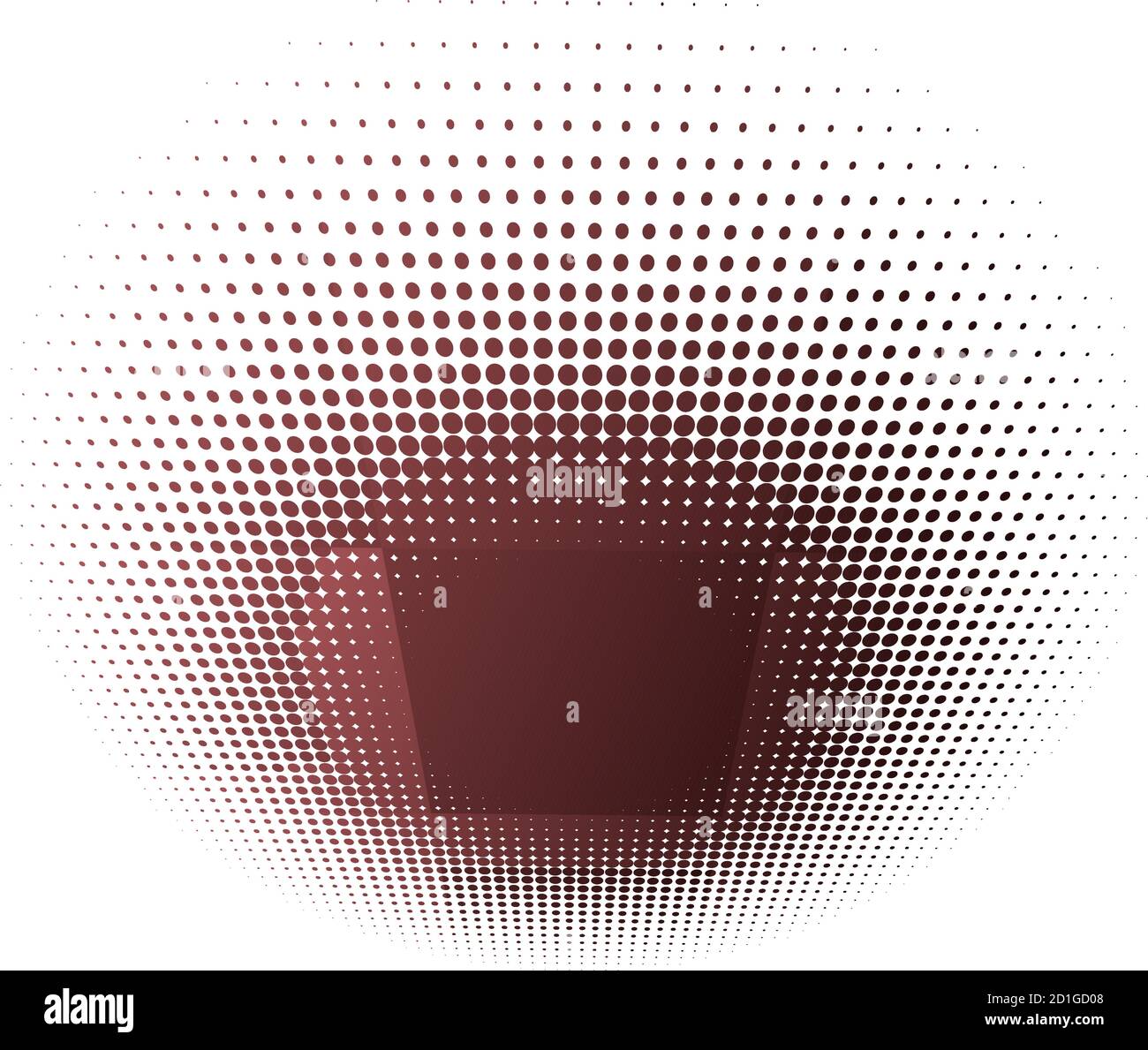 Colorful halftone vector pattern, texture in 3d perspective. Circles ...
