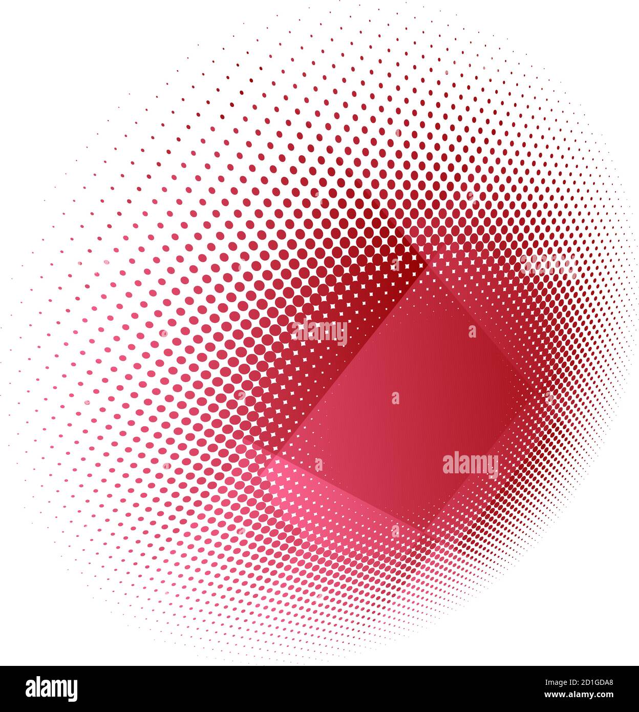 Colorful halftone vector pattern, texture in 3d perspective. Circles ...