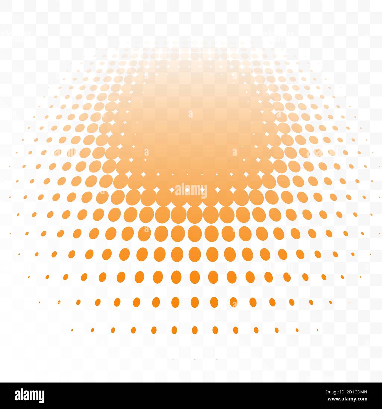 Colorful halftone vector pattern, texture in 3d perspective. Circles ...