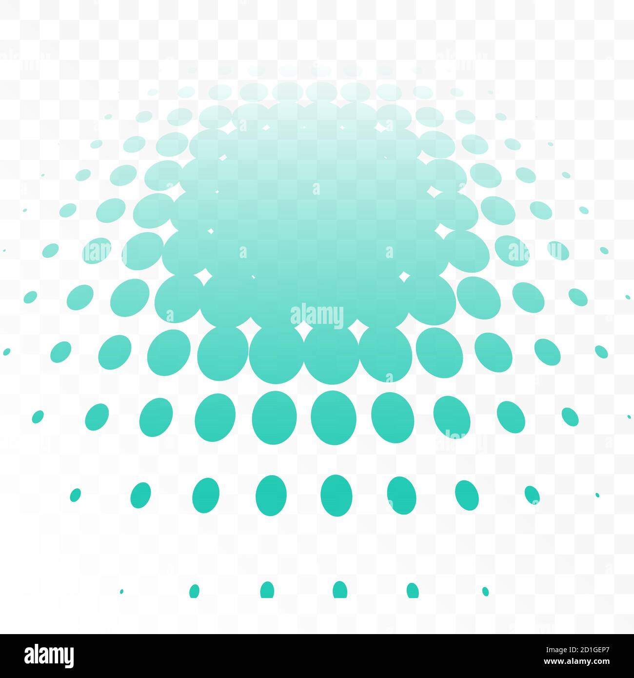 Colorful halftone vector pattern, texture in 3d perspective. Circles ...