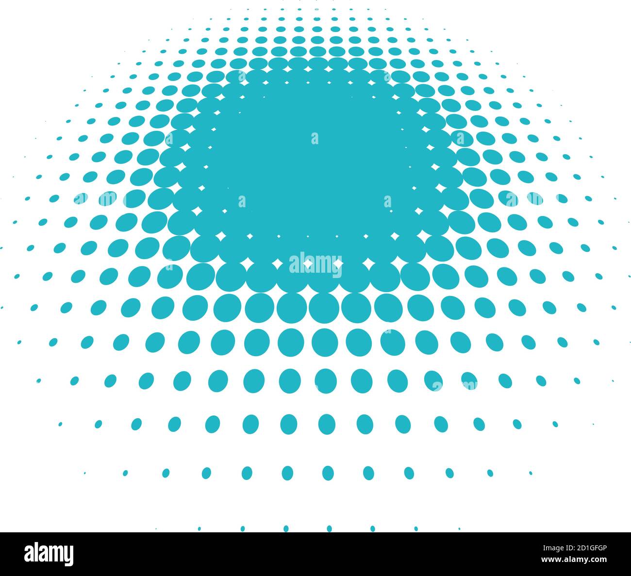 Colorful halftone vector pattern, texture in 3d perspective. Circles, dots, screentone ...