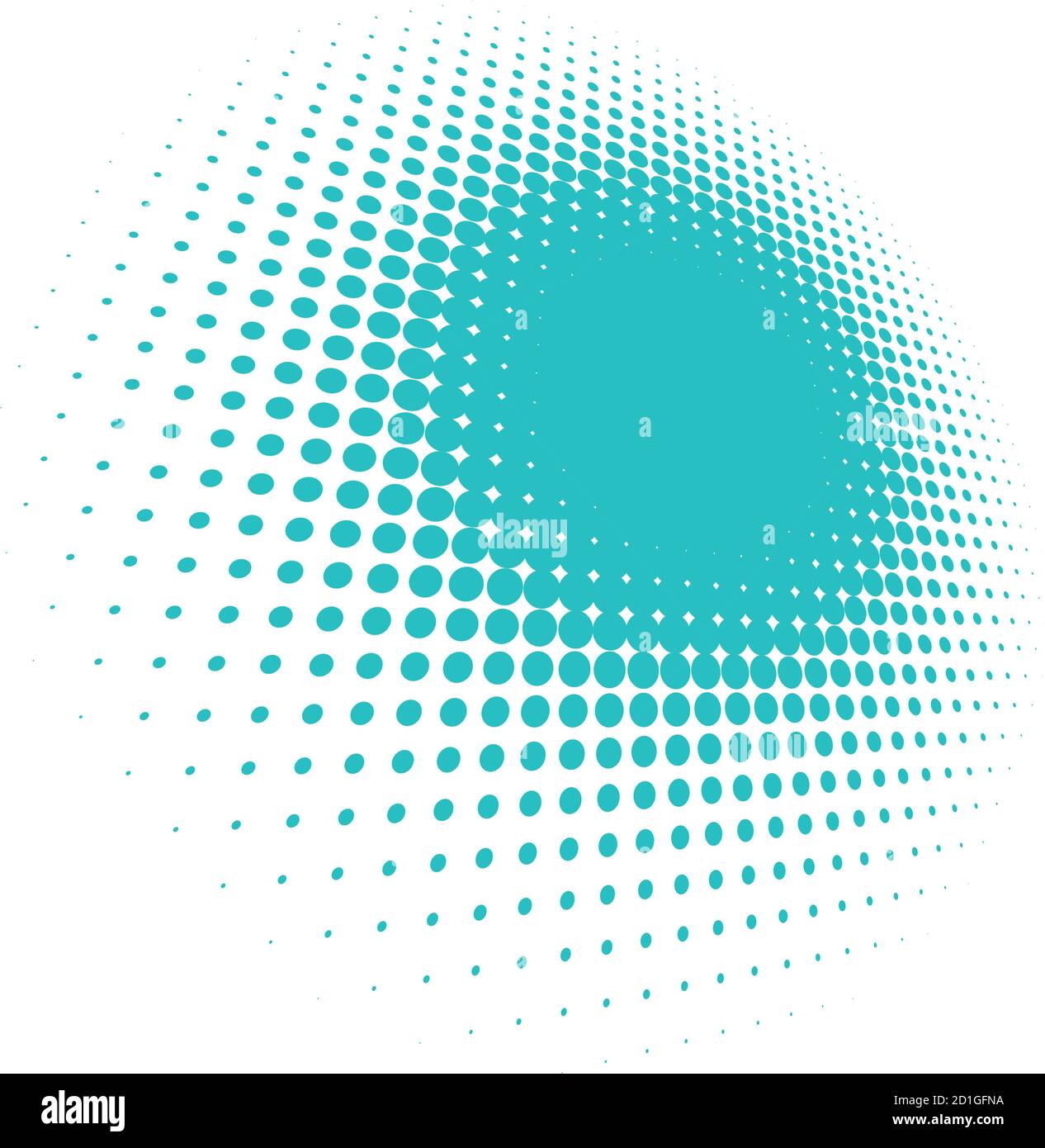Colorful halftone vector pattern, texture in 3d perspective. Circles ...