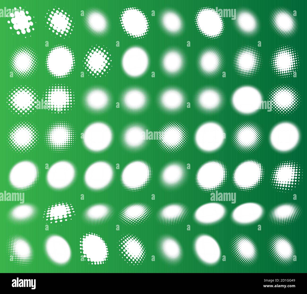 Colorful halftone vector pattern, texture in 3d perspective. Circles ...