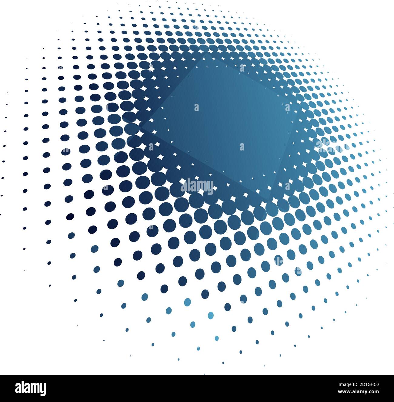 Colorful halftone vector pattern, texture in 3d perspective. Circles, dots, screentone ...