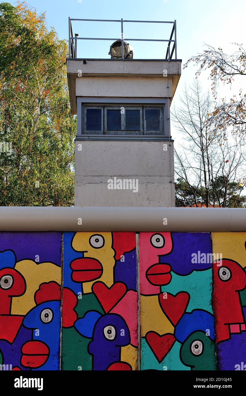 berlin, Forner DDR guard tower still in orginal position for monitoring ...