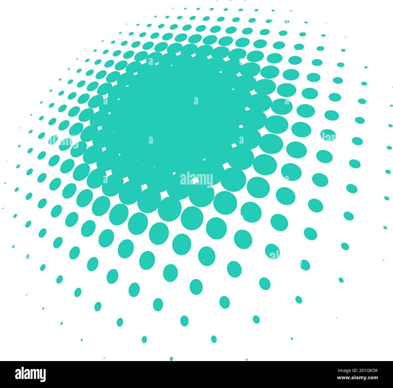 Colorful halftone vector pattern, texture in 3d perspective. Circles ...