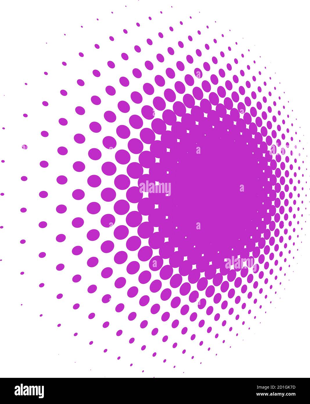 Colorful halftone vector pattern, texture in 3d perspective. Circles, dots, screentone ...