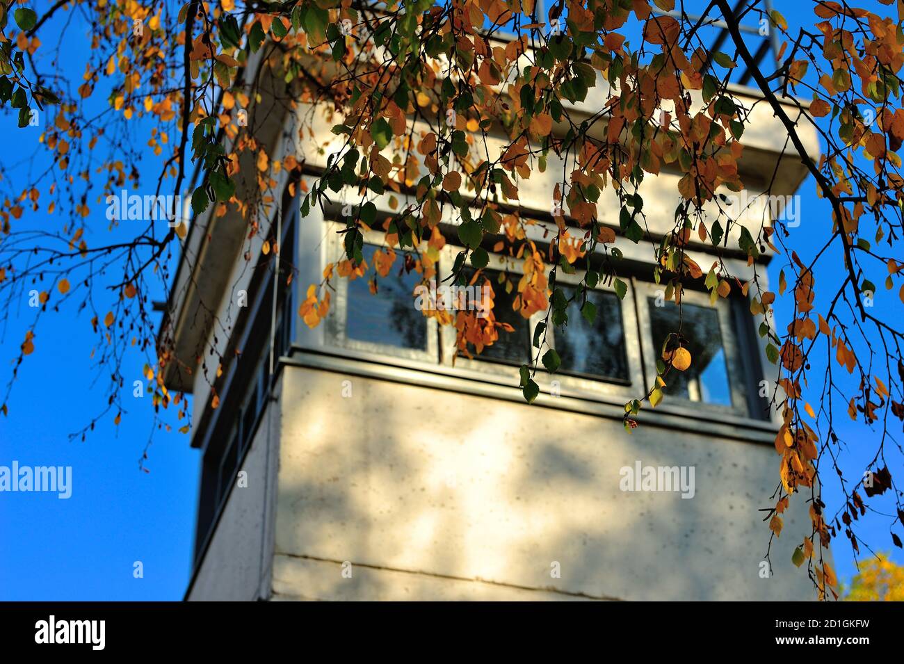 Berlin, Forner DDR guard tower still in orginal position for monitoring ...