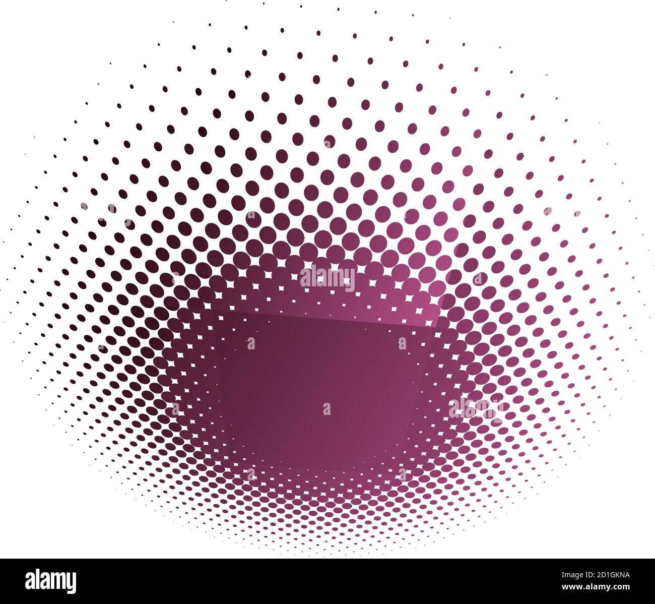 Colorful halftone vector pattern, texture in 3d perspective. Circles ...