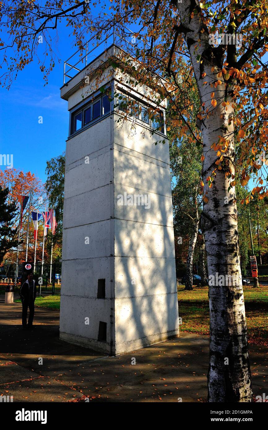 berlin, Forner DDR guard tower still in orginal position for monitoring ...
