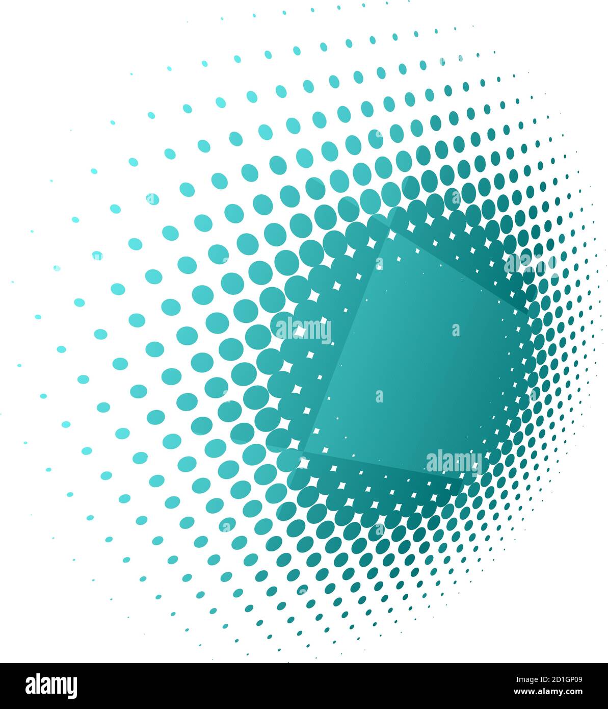 Colorful halftone vector pattern, texture in 3d perspective. Circles ...