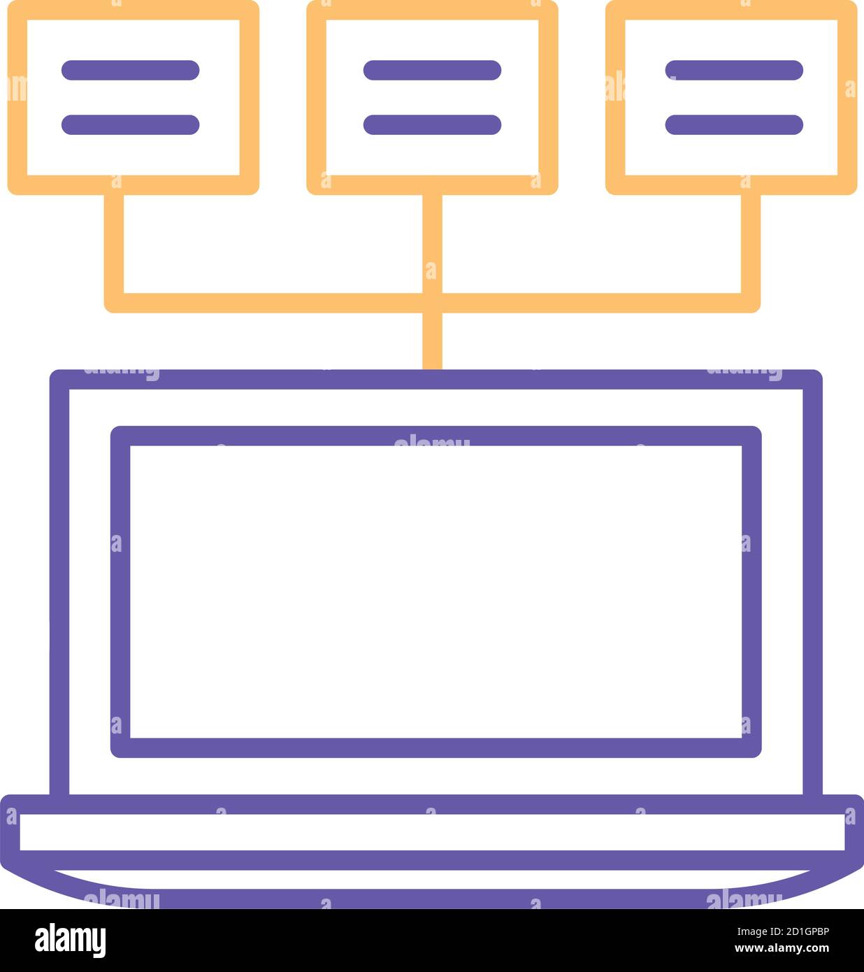Laptop flow chart Stock Vector Images - Alamy