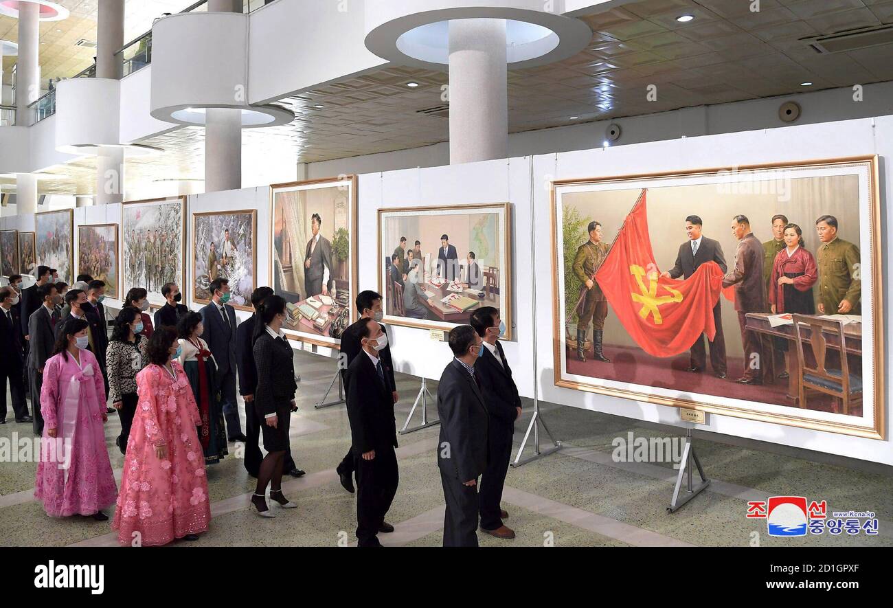 06th Oct, 2020. N.K.'s art exhibit This photo, released by the Korean ...