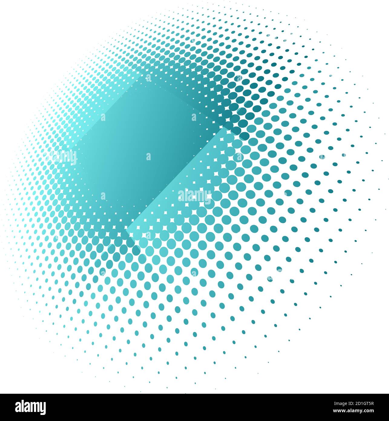 Colorful halftone vector pattern, texture in 3d perspective. Circles ...