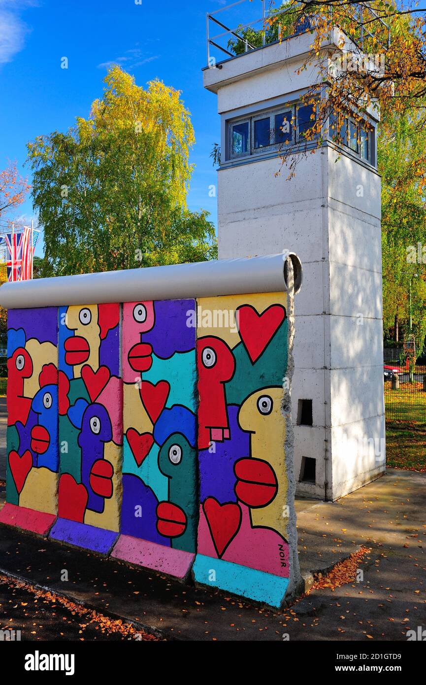 berlin, Forner DDR guard tower still in orginal position for monitoring ...