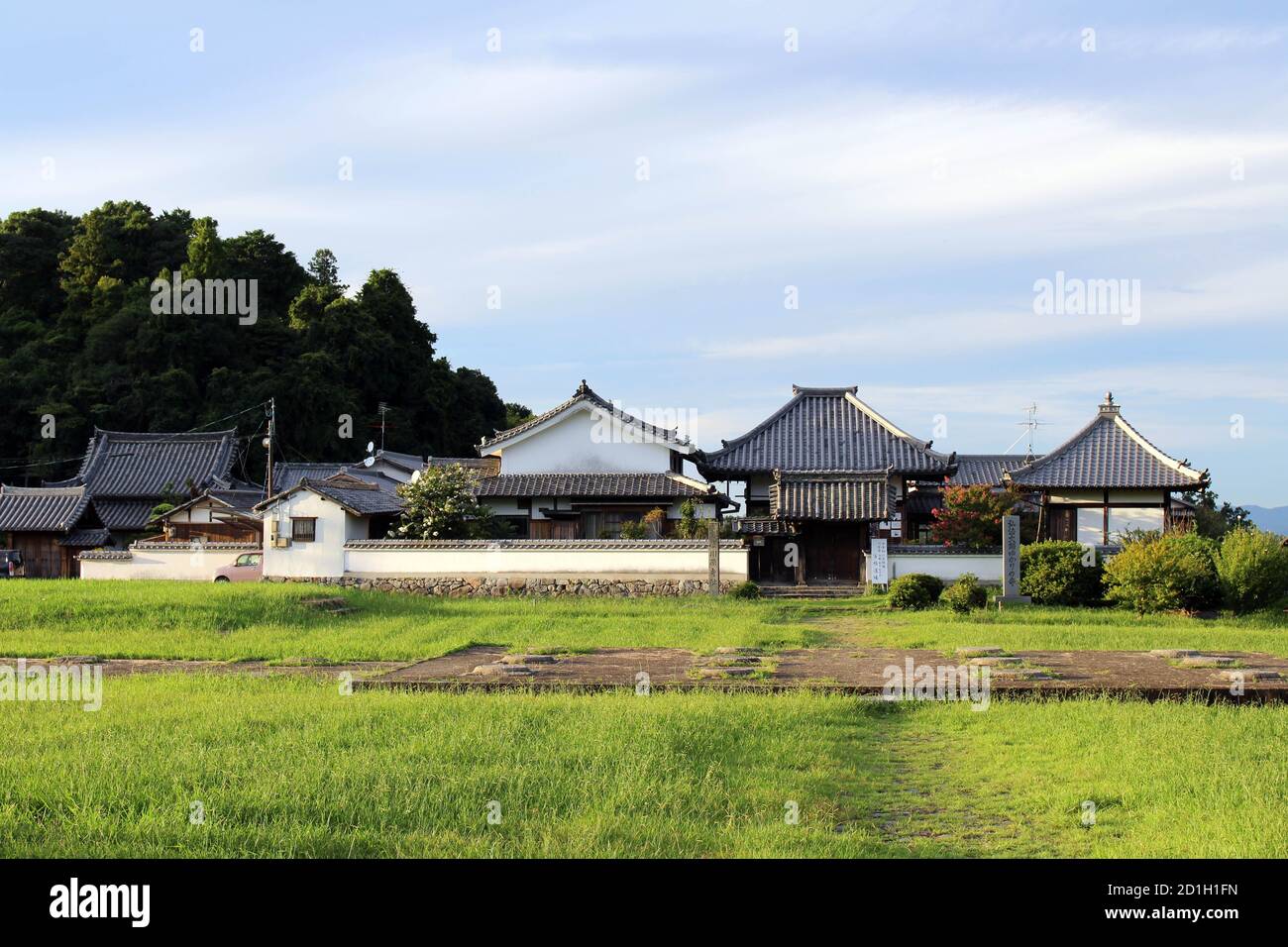 Traditional house complex in a village of Asuka. Taken in September ...