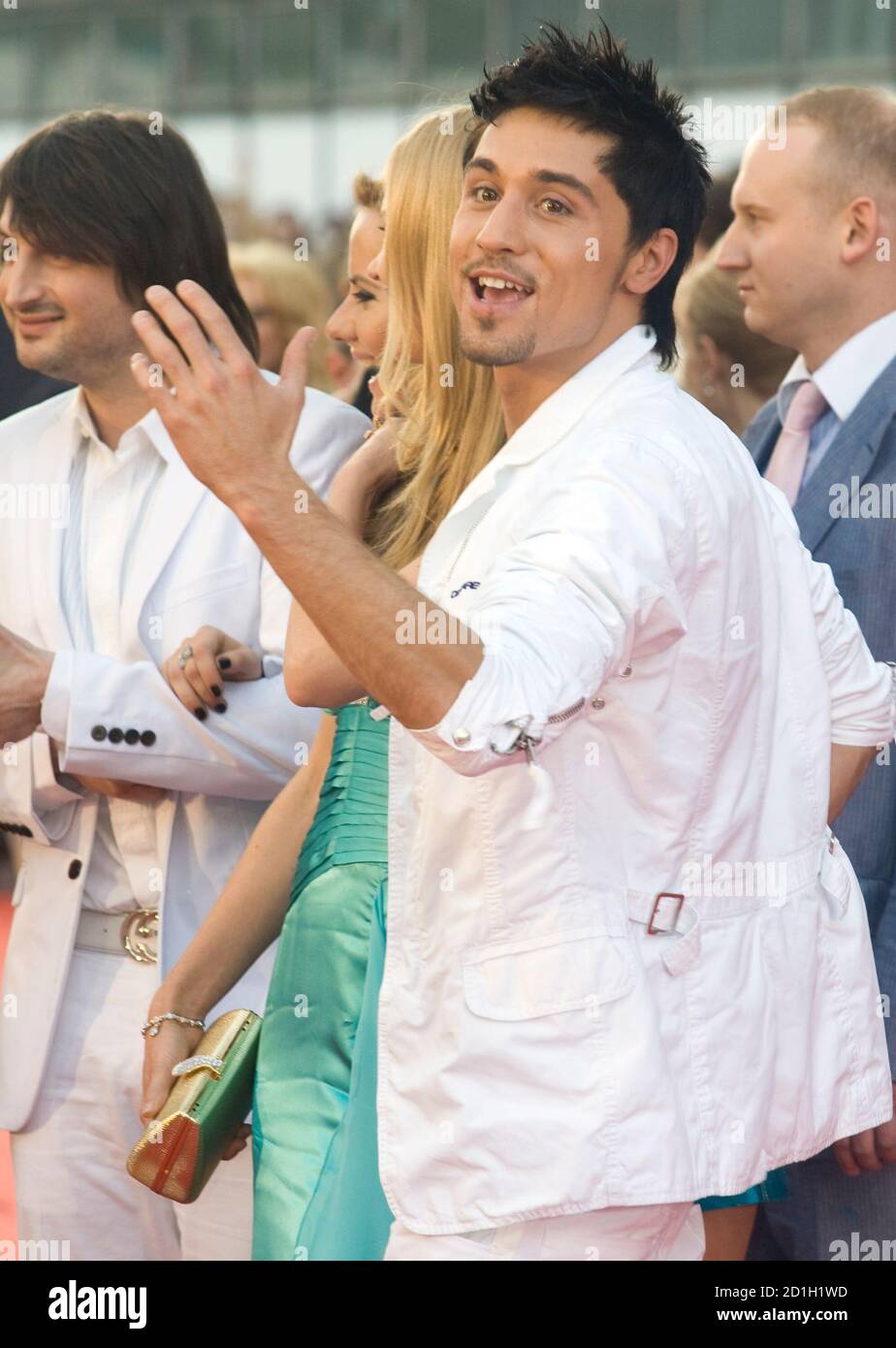 Eurovision winner dima bilan arrives hi-res stock photography and ...