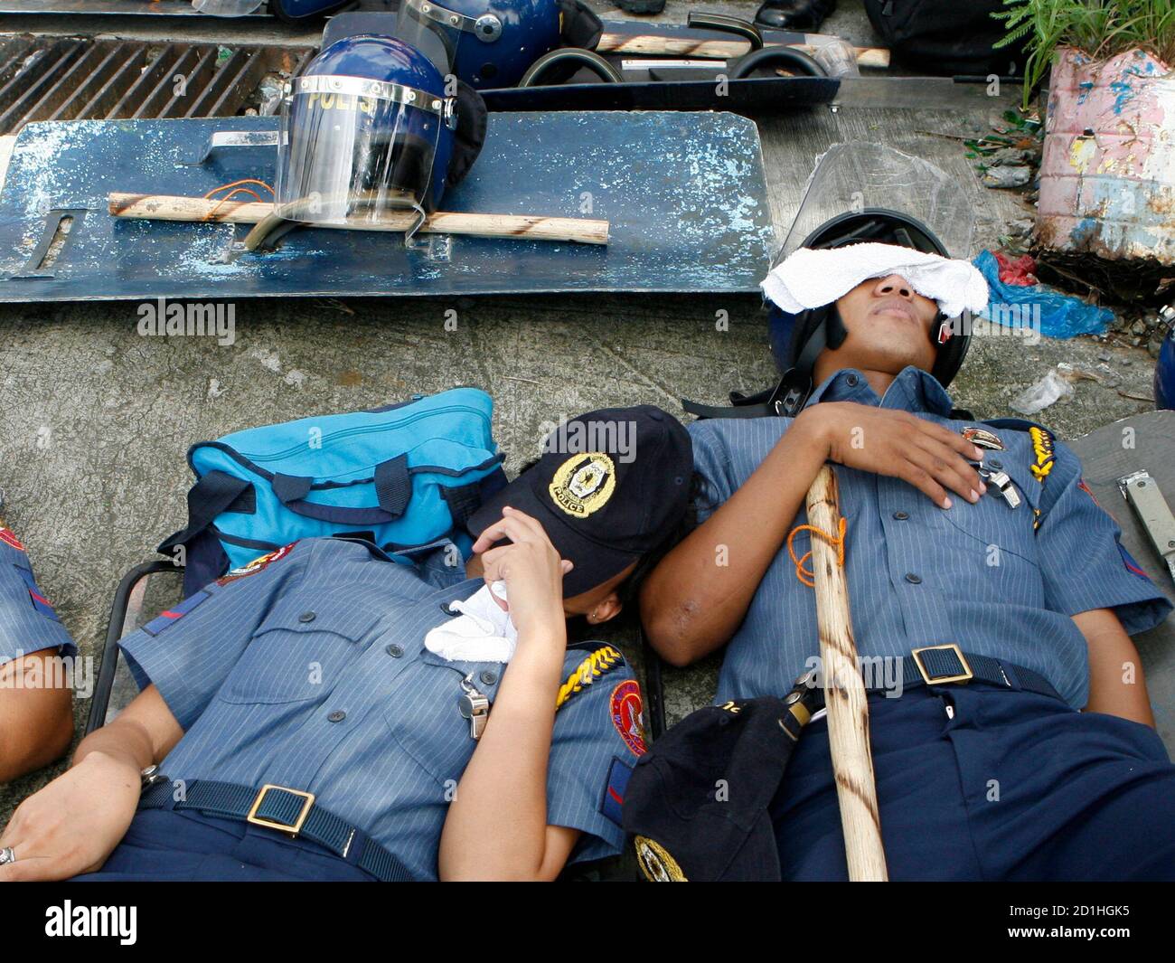Philippines police rest hi-res stock photography and images - Alamy