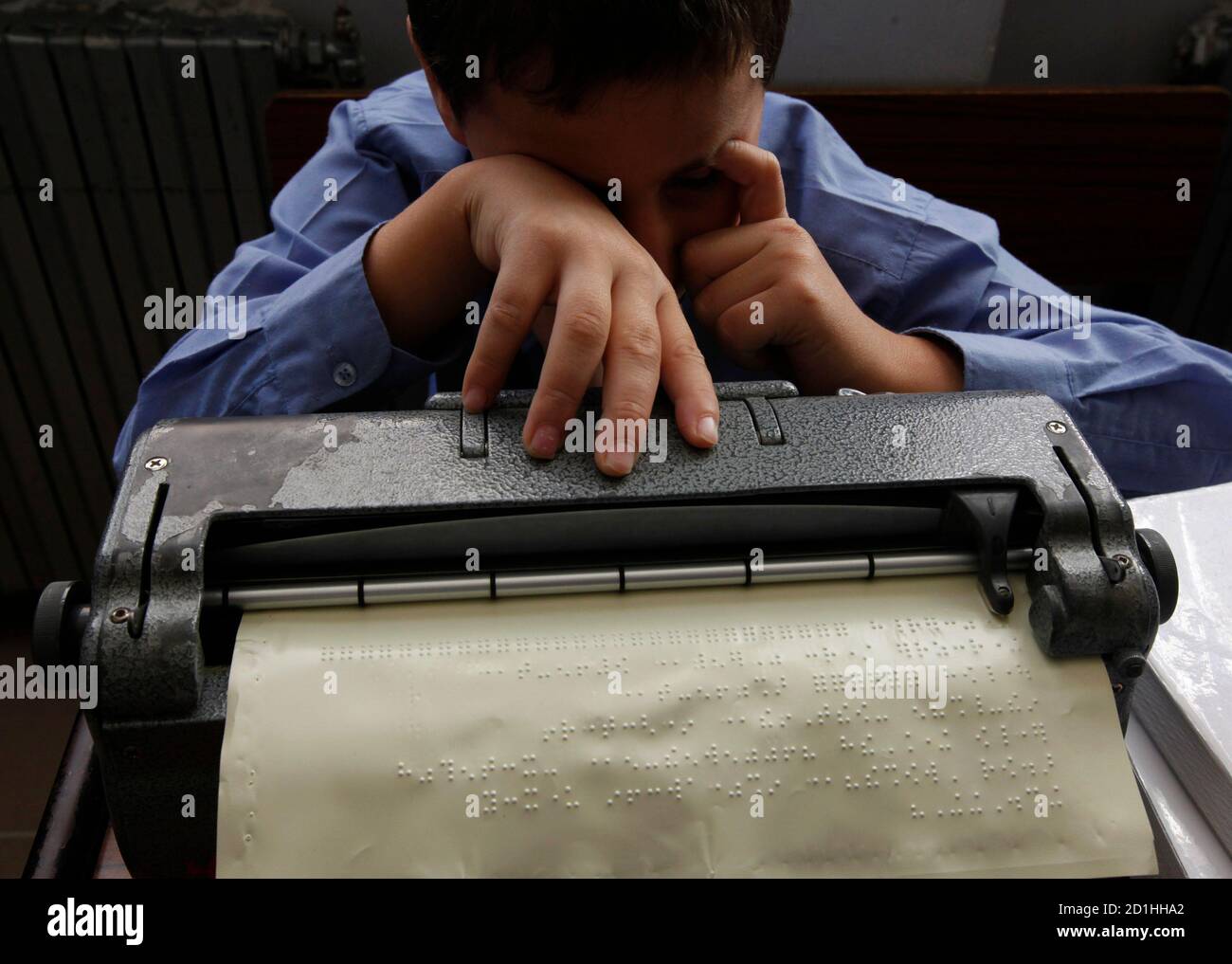 Braille typewriter school blind children hi-res stock photography and ...