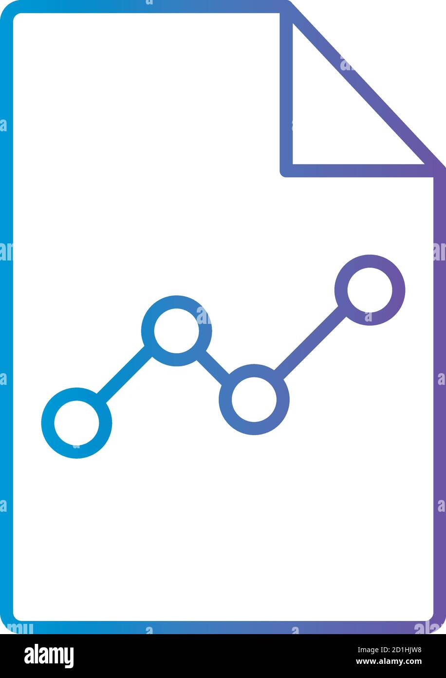 Line chart in document Cut Out Stock Images & Pictures - Alamy