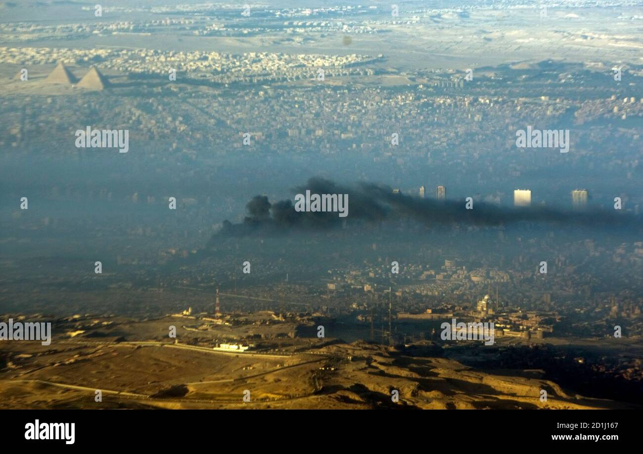 Giza pyramids aerial view hi-res stock photography and images - Alamy
