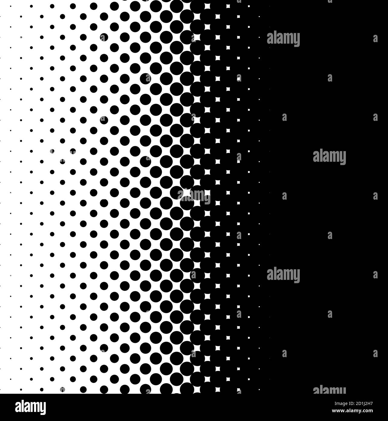 Linear, horizontal halftone vector pattern, texture. Circles, dots ...