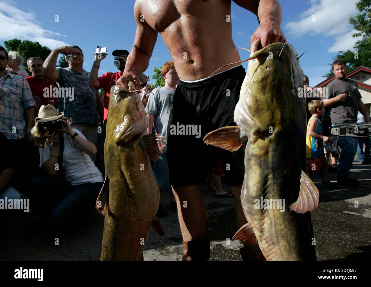 Noodling catfish hi-res stock photography and images - Alamy