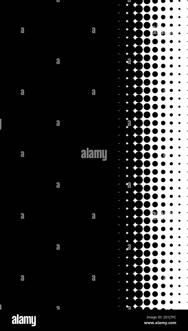 Linear, horizontal halftone vector pattern, texture. Circles, dots ...