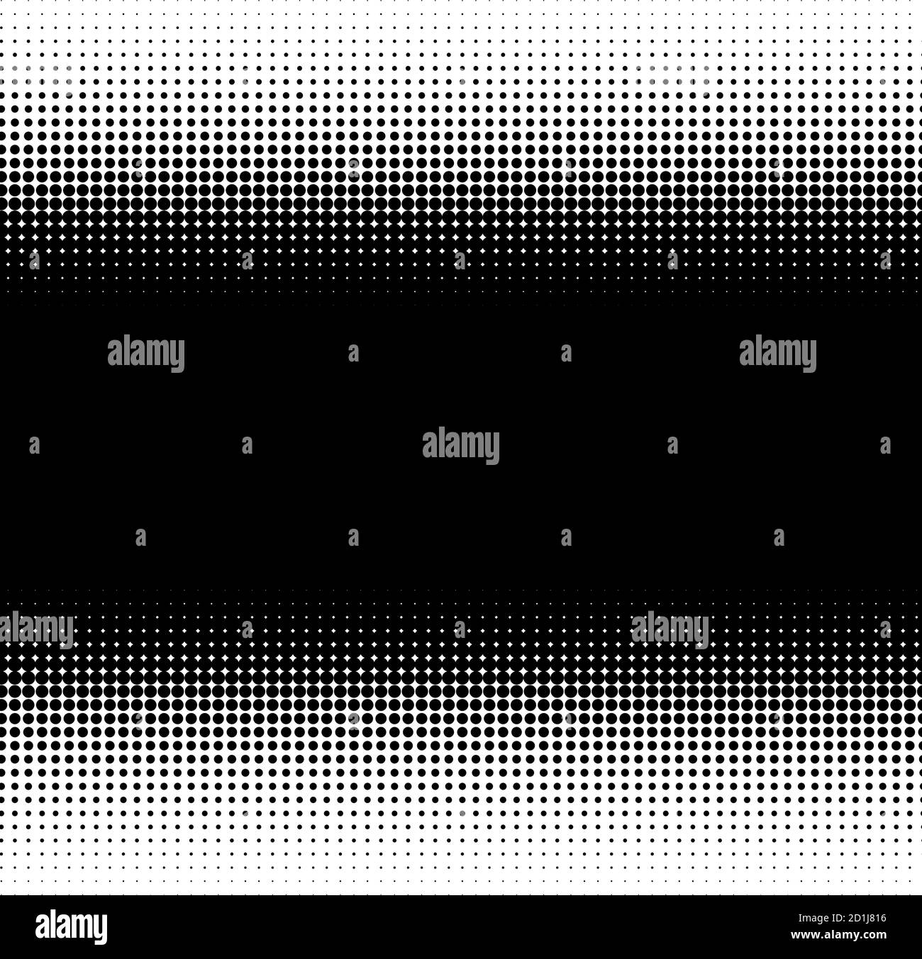 Linear, horizontal halftone vector pattern, texture. Circles, dots ...