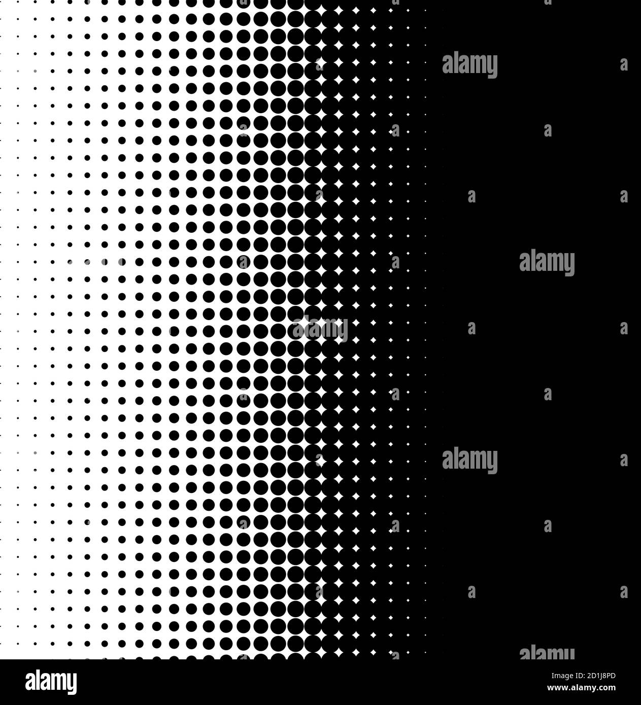Linear, horizontal halftone vector pattern, texture. Circles, dots ...