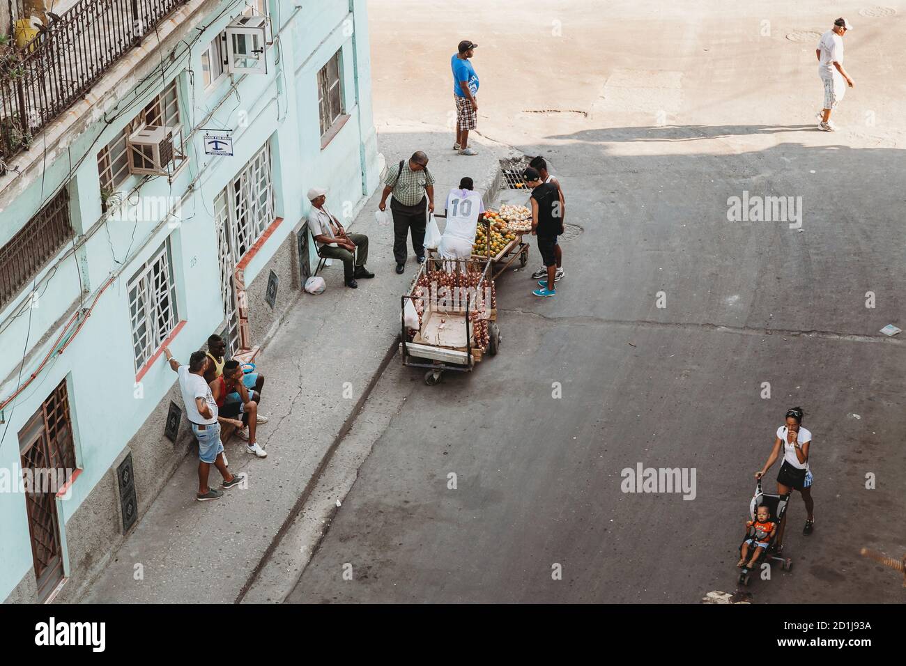 Busy street life in Old Town Havana, Cuba Stock Photo - Alamy