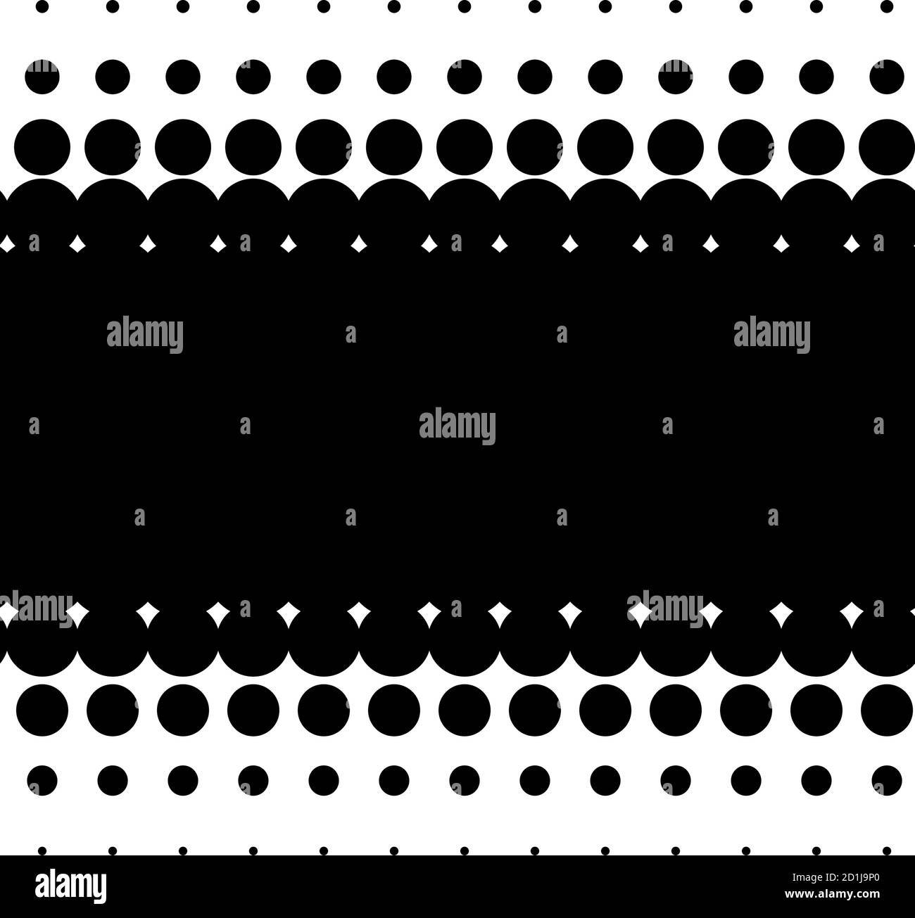 Linear, horizontal halftone vector pattern, texture. Circles, dots ...