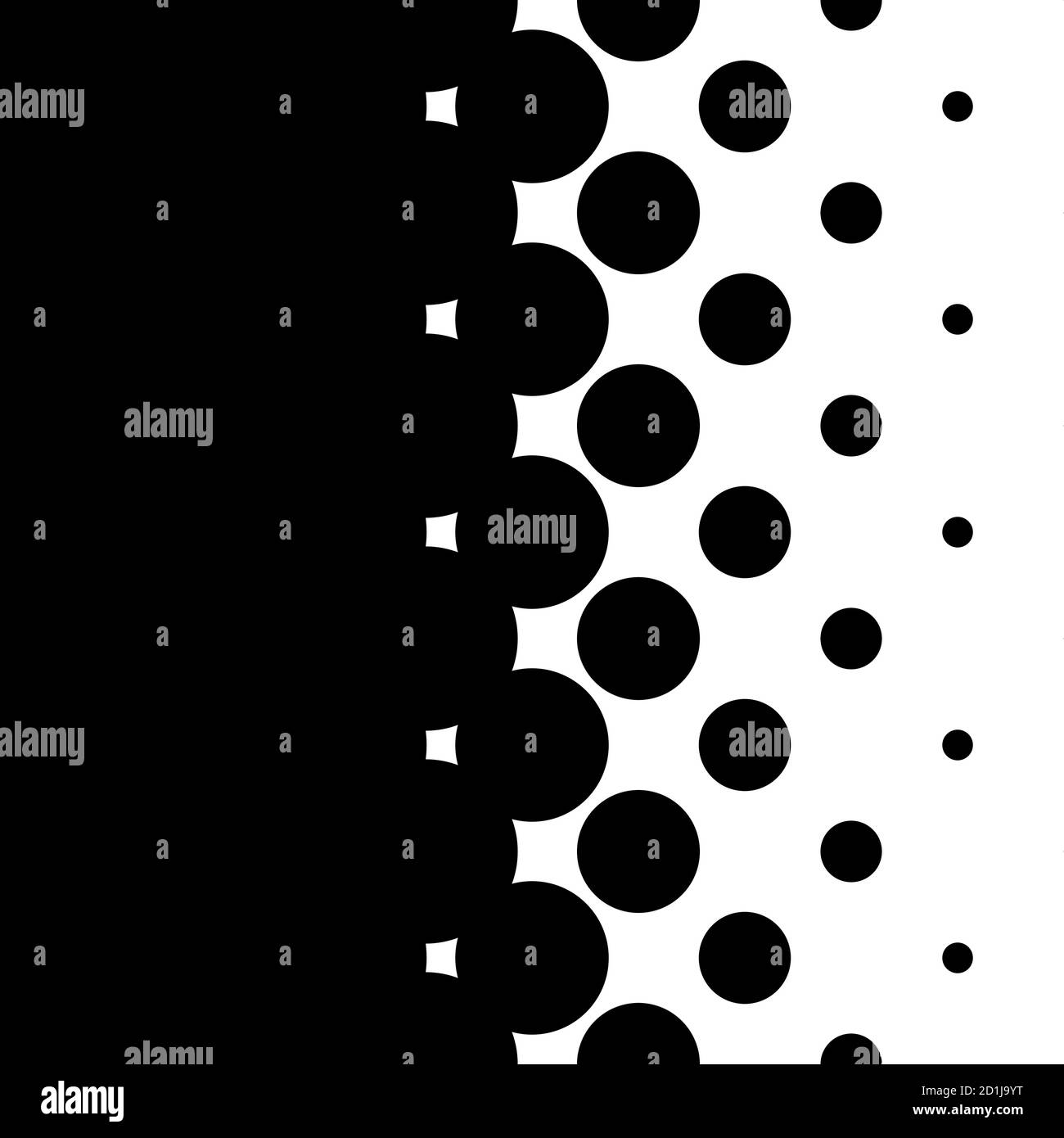 Linear, horizontal halftone vector pattern, texture. Circles, dots ...