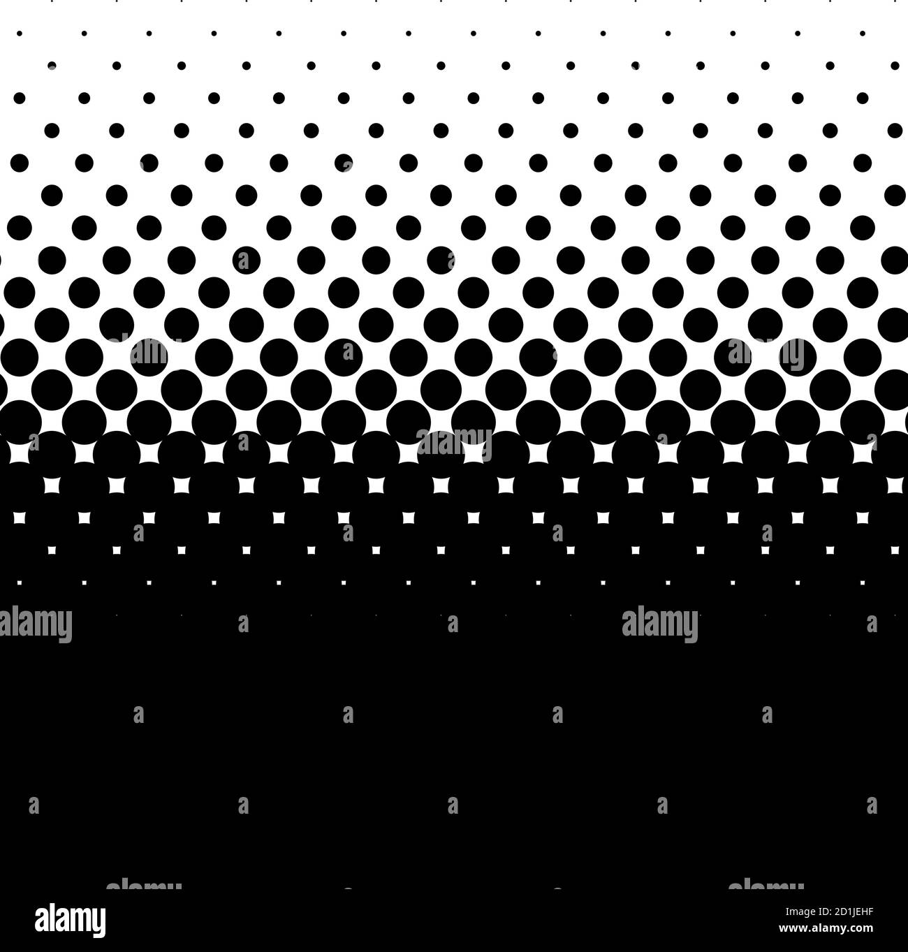 Linear, horizontal halftone vector pattern, texture. Circles, dots ...